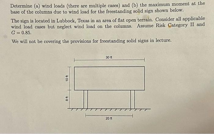 Solved Determine (a) wind loads (there are multiple cases) | Chegg.com