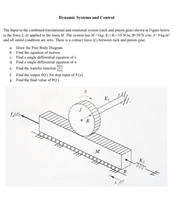 Solved Dynamic Systems and Control The Input to the combined | Chegg.com