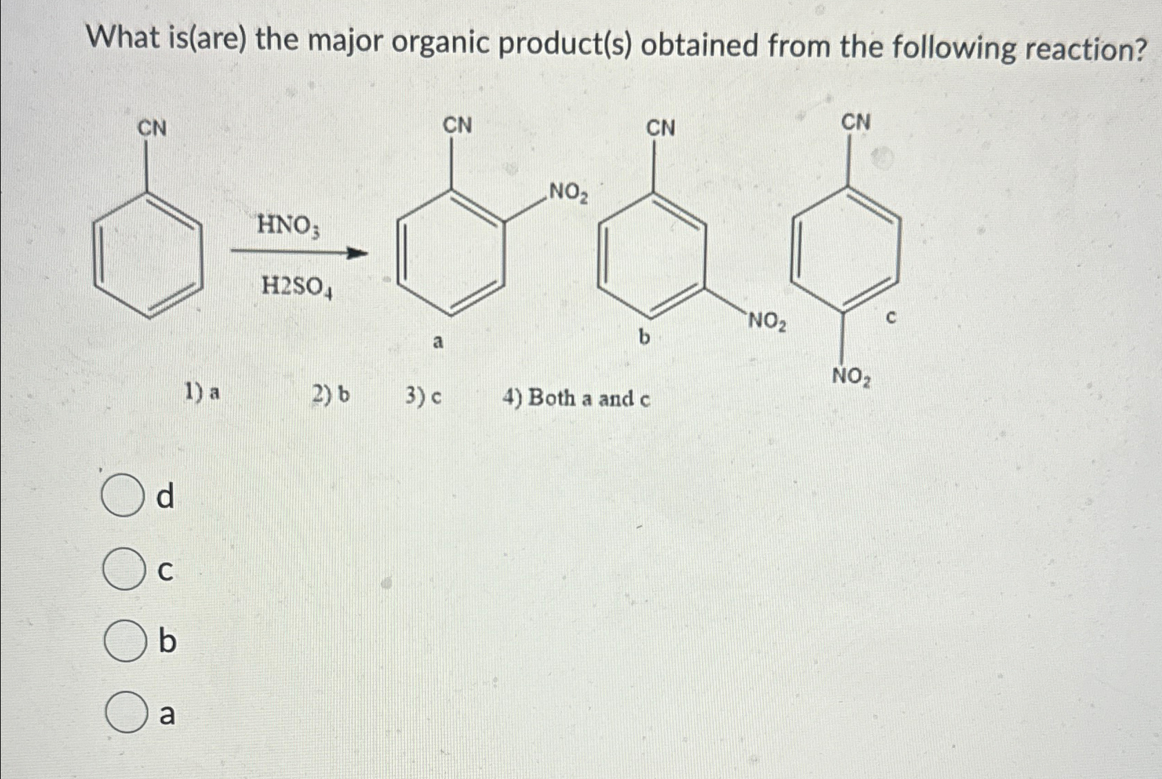Solved What is(are) ﻿the major organic product(s) ﻿obtained | Chegg.com
