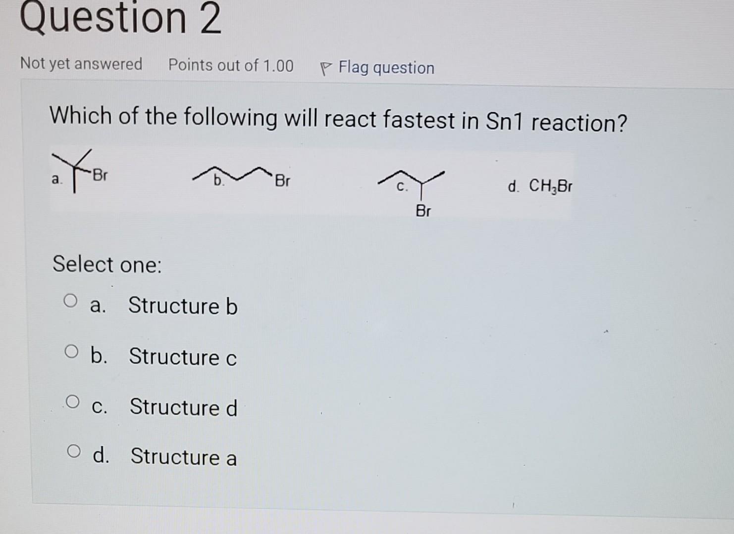 Solved Which of the following will react fastest in Sn1 | Chegg.com