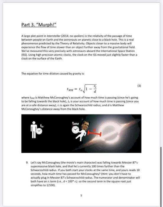 Solved Lab 13 - Black Holes Overview In this activity, you | Chegg.com