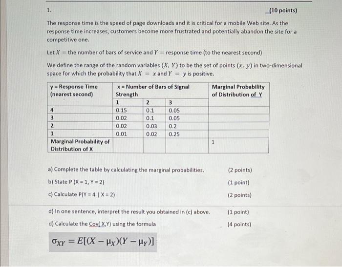 Solved The response time is the speed of page downloads and | Chegg.com