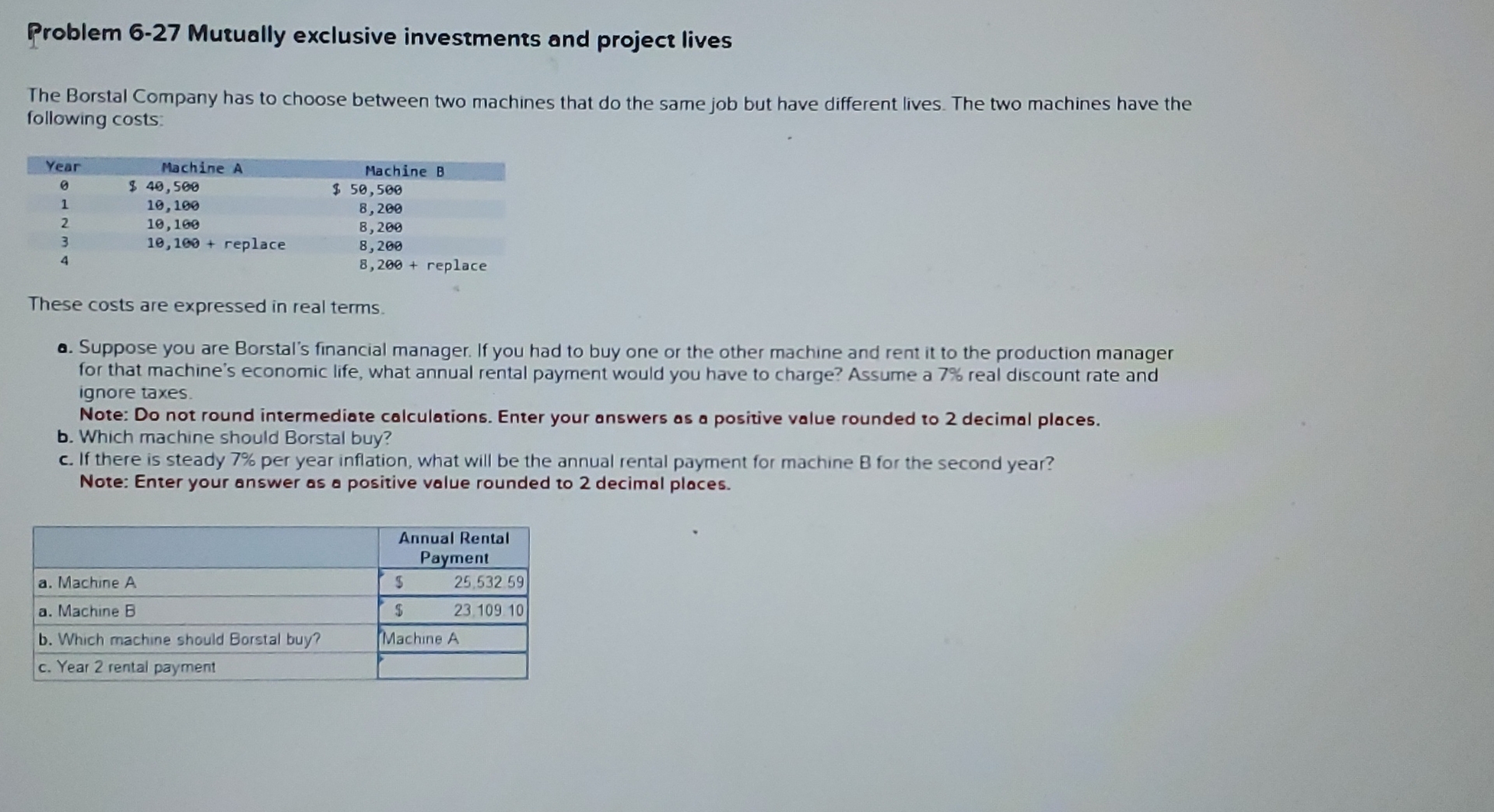 Solved Problem 6-27 ﻿Muzually exclusive invesiments and | Chegg.com