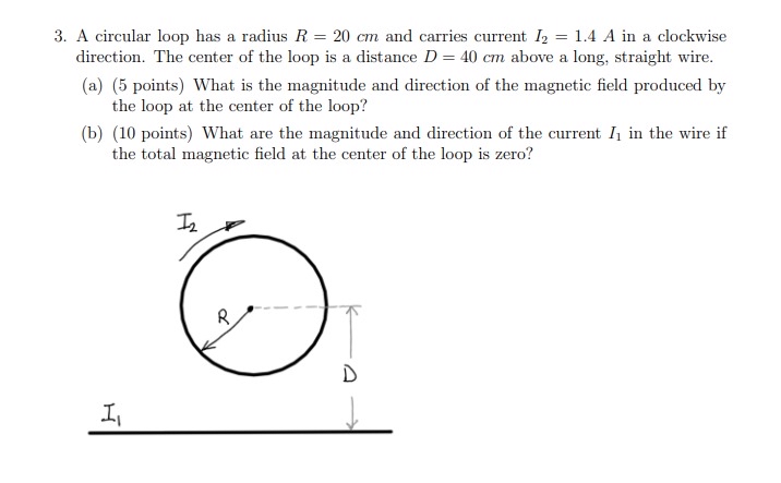 Solved A circular loop has a radius R=20cm ﻿and carries | Chegg.com