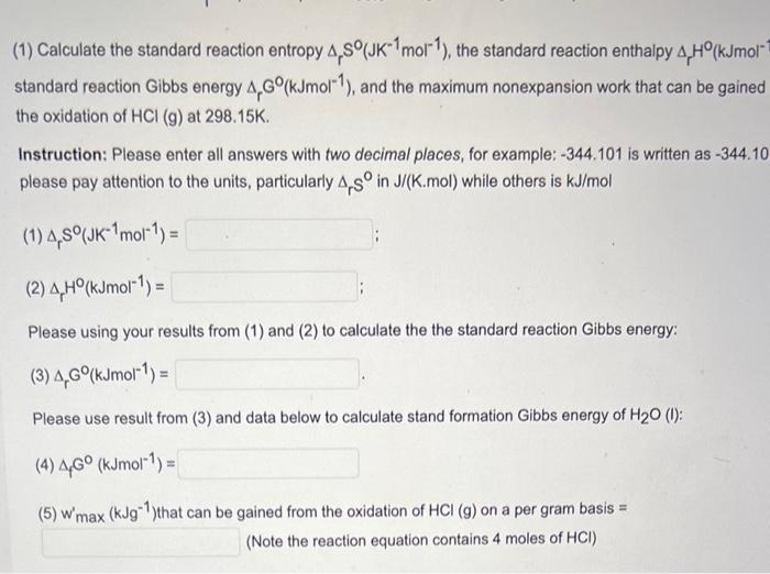 Solved Regarding the following reaction at 298 K : | Chegg.com