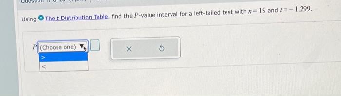 Solved Using The t Distribution Table, find the P-value | Chegg.com
