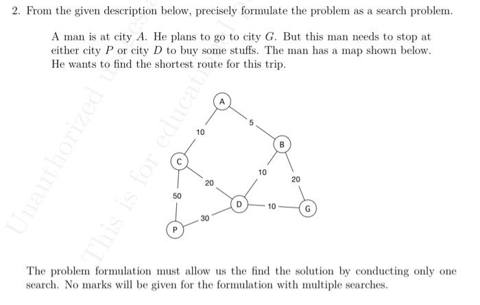 Solved 2. From the given description below, precisely | Chegg.com