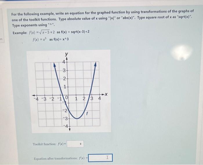 Solved For the following example, write an equation for the | Chegg.com