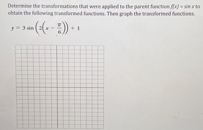 Solved Determine the transformations that were applied to | Chegg.com