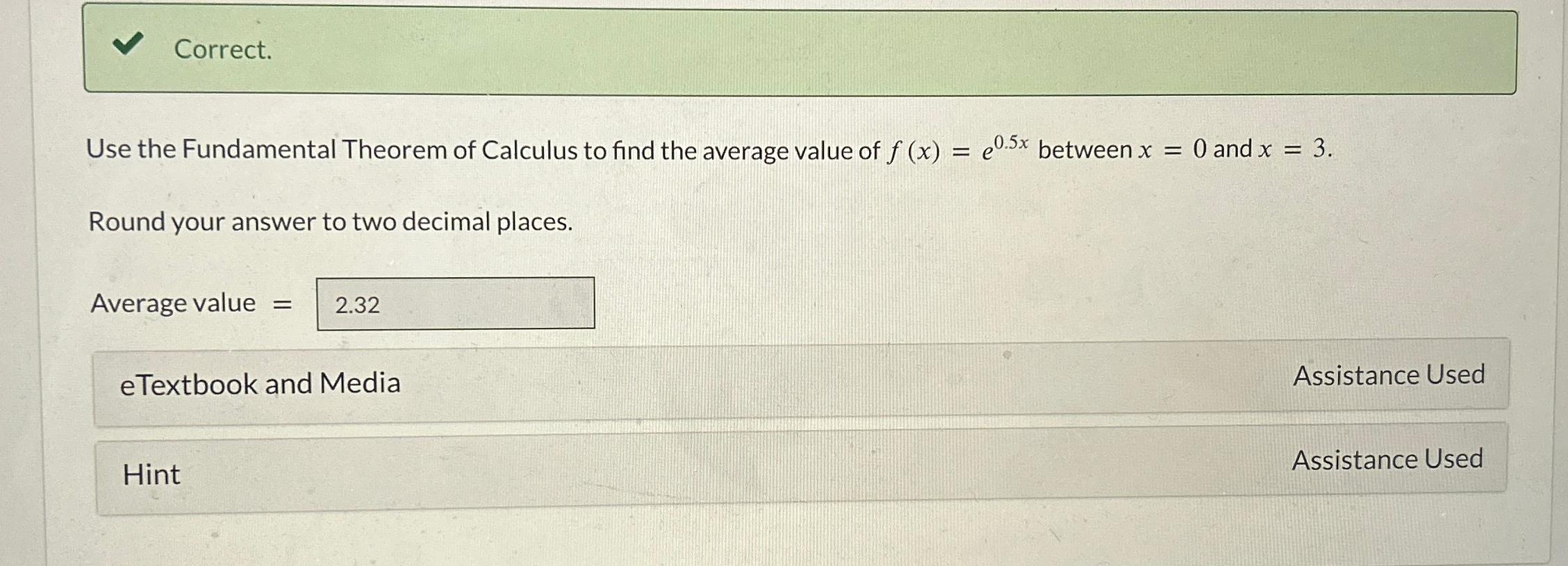 Solved Correct.Use the Fundamental Theorem of Calculus to | Chegg.com