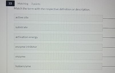 33Matching 3 ﻿pointsMatch the term with the | Chegg.com