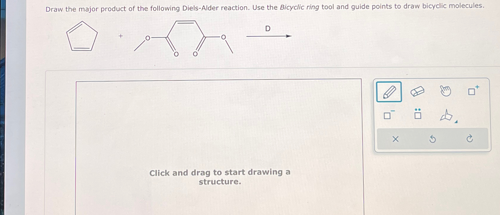 Draw the major product of the following Diels-Alder | Chegg.com