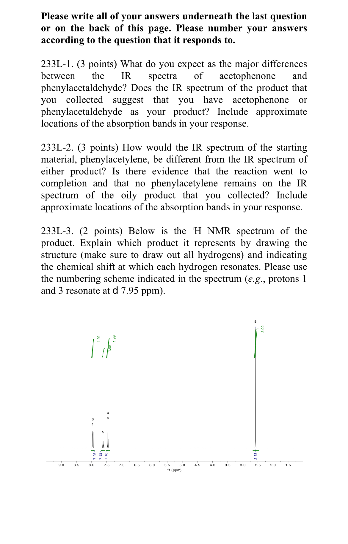 Solved Please Write All Of Your Answers Underneath The Last 0540