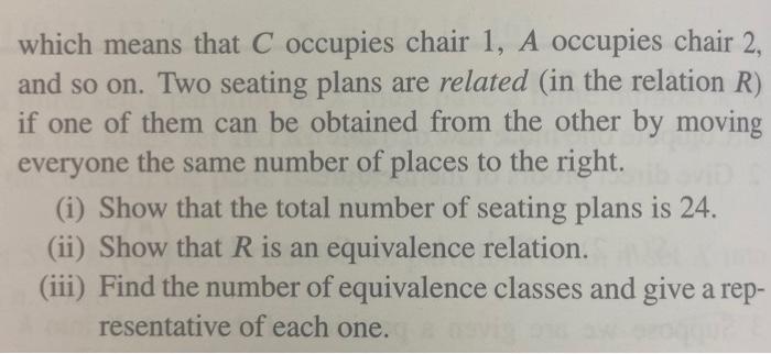 Solved (2) Suppose that four chairs labelled 1, 2, 3, 4 are | Chegg.com