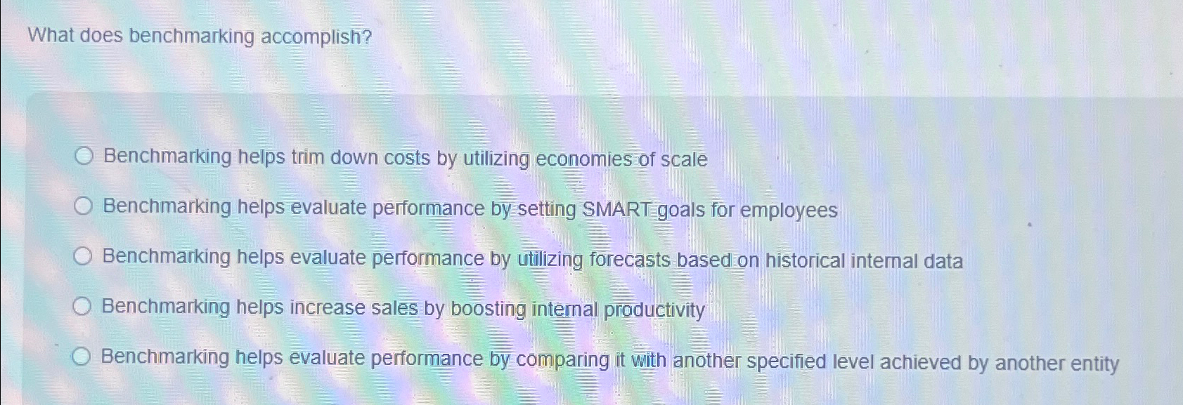 Solved What does benchmarking accomplish?Benchmarking helps | Chegg.com