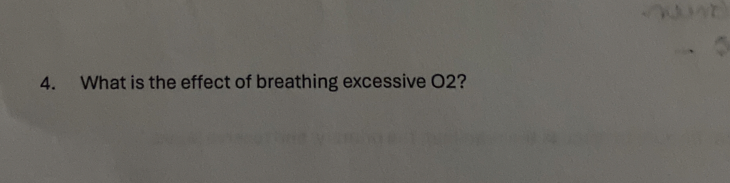 Solved What is the effect of breathing excessive O2? | Chegg.com