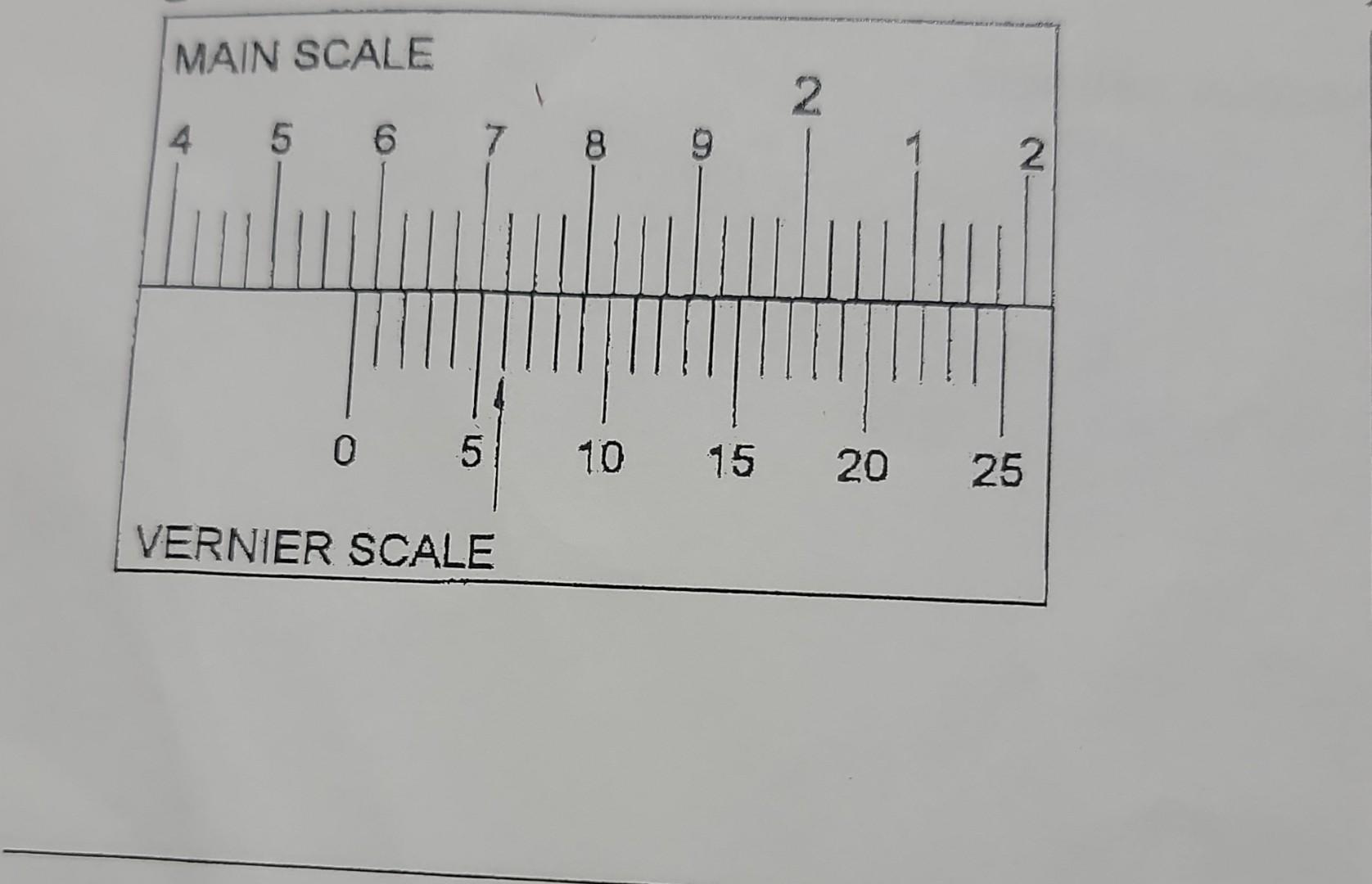 Solved determine the reading for the vernier caliper | Chegg.com