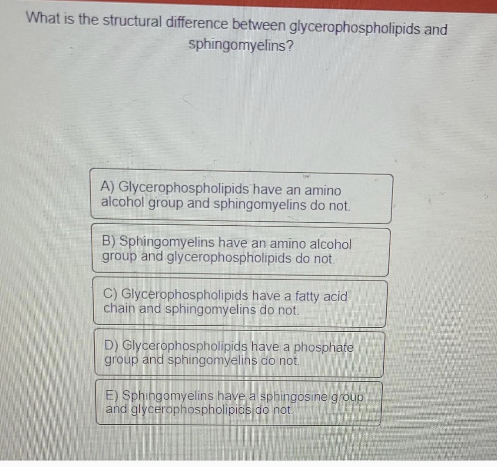 Solved What is the structural difference between | Chegg.com