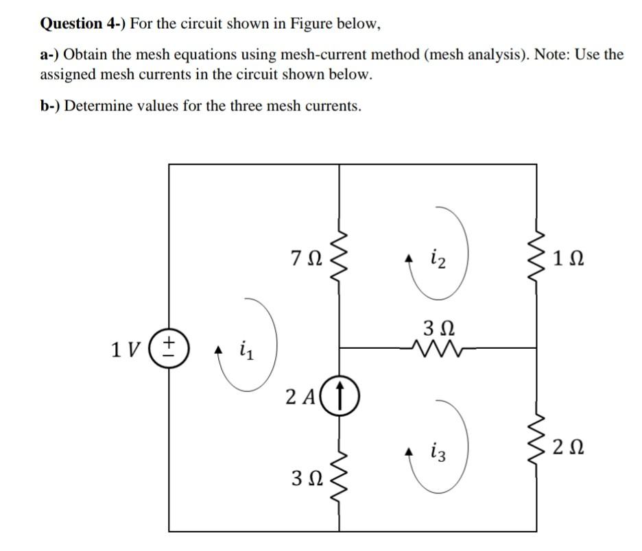 Solved Question 4-) For the circuit shown in Figure below, | Chegg.com