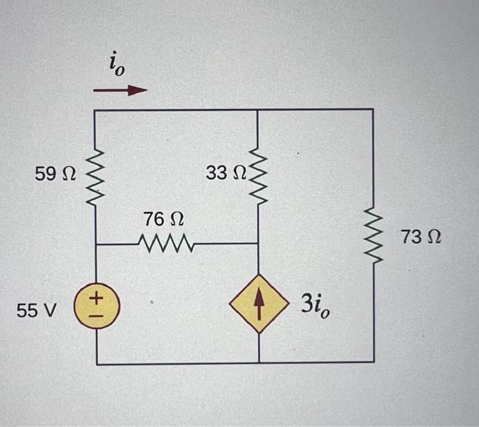 Solved For the circuit shown above, solve for the power of | Chegg.com