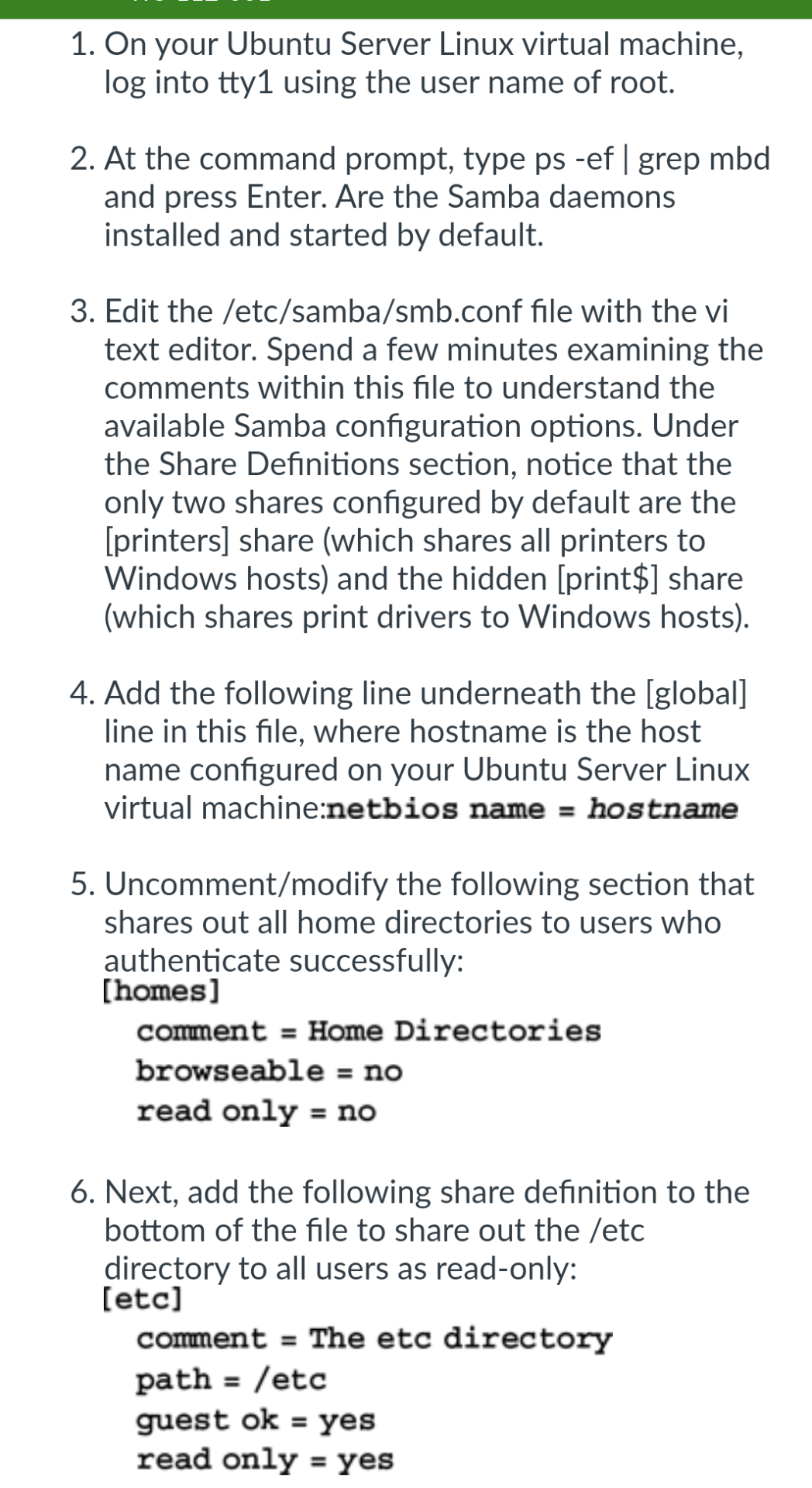 Solved On your Ubuntu Server Linux virtual machine, log into | Chegg.com