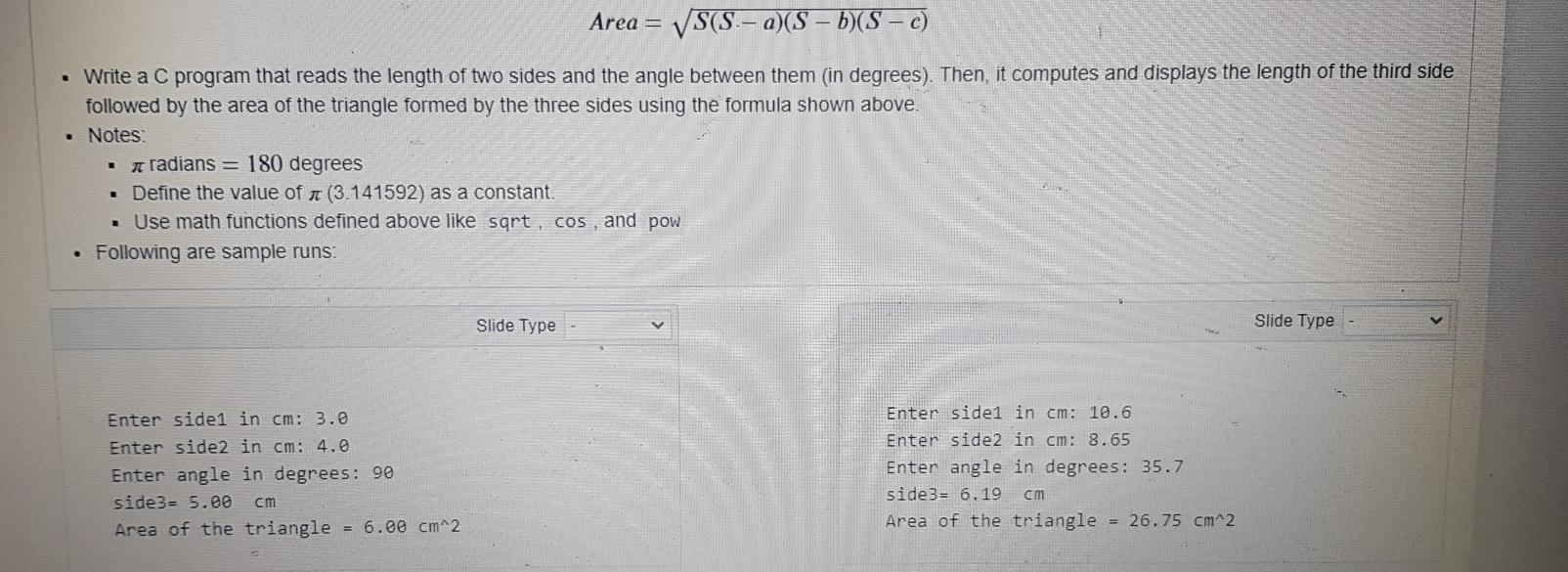 Solved • Exercise # 2: If we know the lengths of two sides | Chegg.com