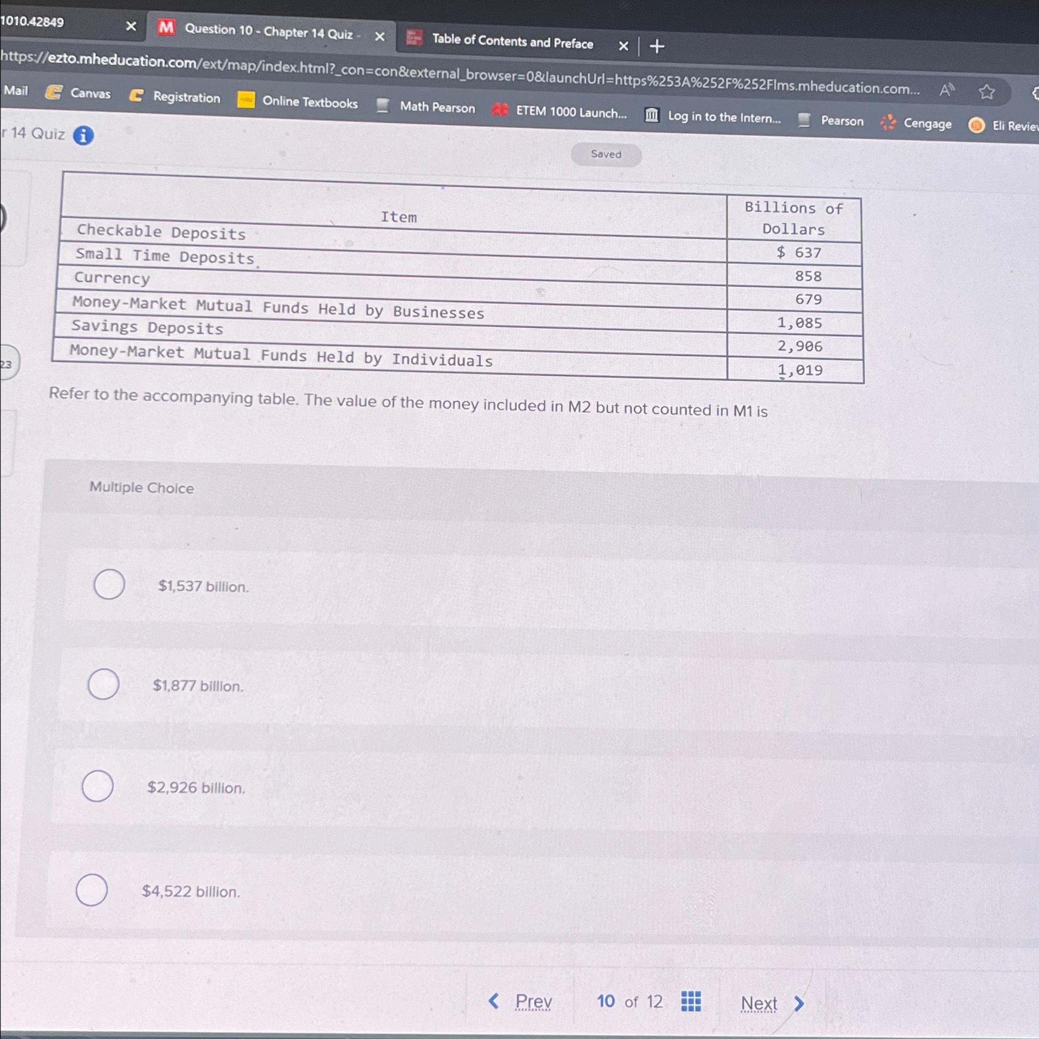 \table[[Item,\table[[Billions | Chegg.com
