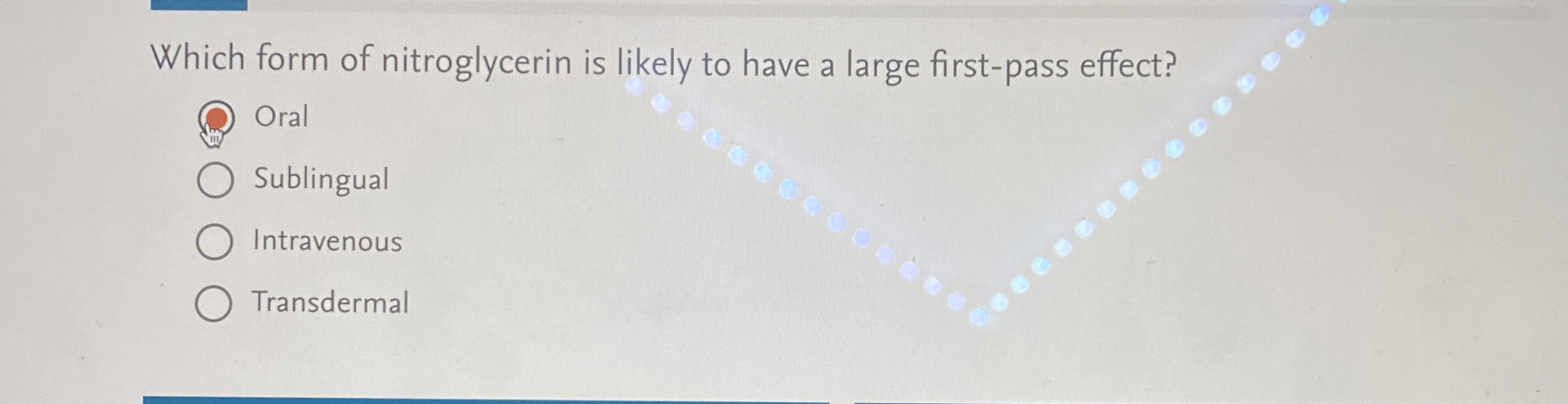 Solved Which form of nitroglycerin is likely to have a large | Chegg.com