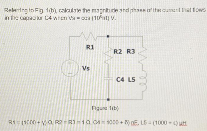 Solved Referring to Fig. 1(b), calculate the magnitude and | Chegg.com