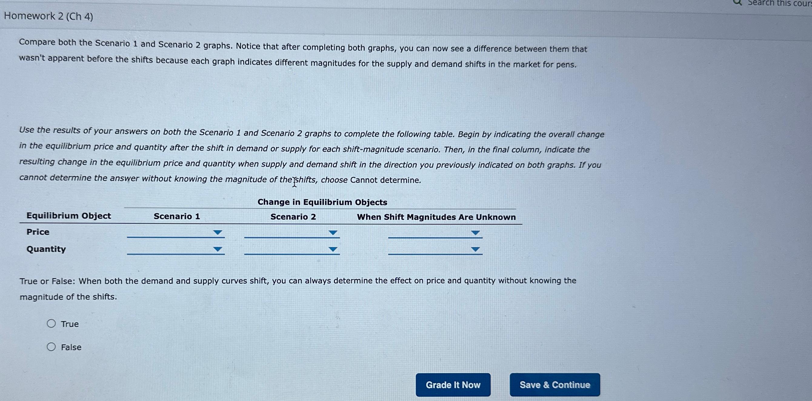 Solved Homework 2 (Ch 4)Compare both the Scenario 1 ﻿and | Chegg.com