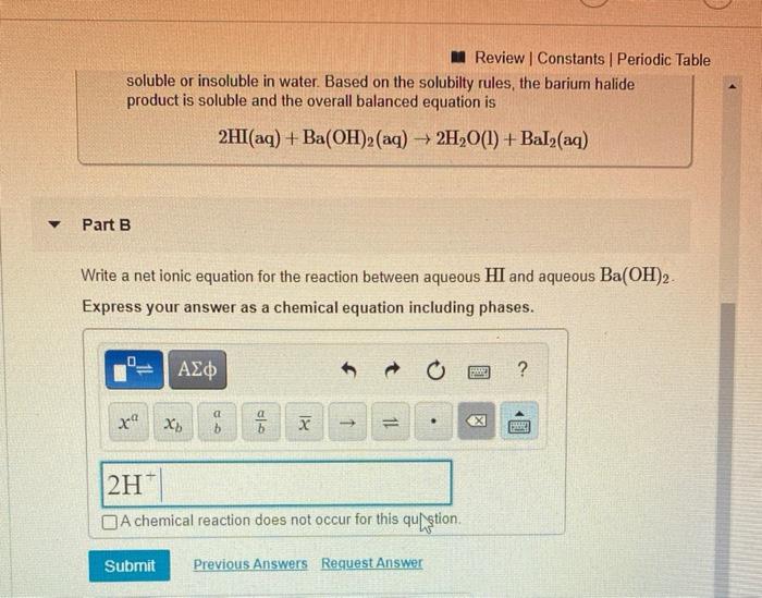 Solved Review Constants | Periodic Table soluble or | Chegg.com