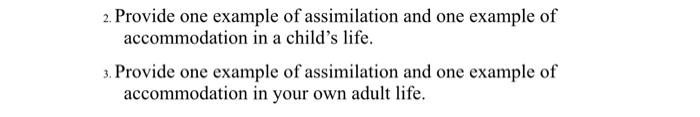 Solved 2. Provide one example of assimilation and one | Chegg.com