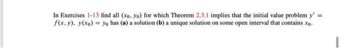 Solved 11. y′=(x2+y2)2In Exercises 1-13 find all (x0,y0) for | Chegg.com