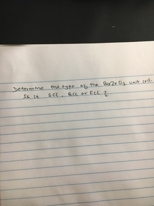 Solved Determine Is it the type of the Bozr Og Unit cell- | Chegg.com