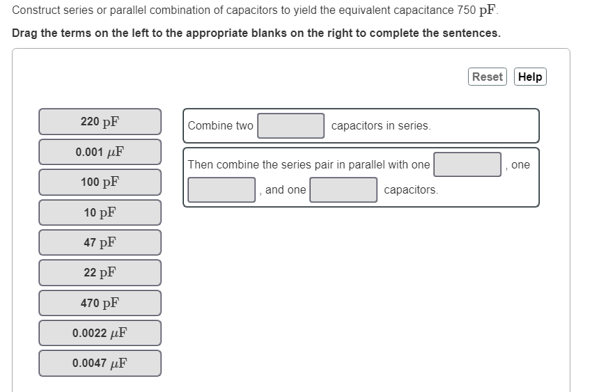 Solved Construct series or parallel combination of | Chegg.com