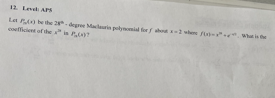 Solved Level: AP5Let P28(x) ﻿be the 28th - ﻿degree | Chegg.com