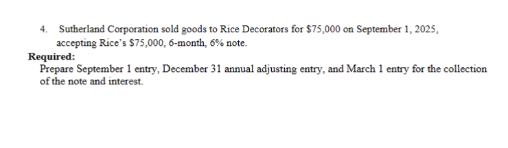 Solved Sutherland Corporation sold goods to Rice Decorators | Chegg.com