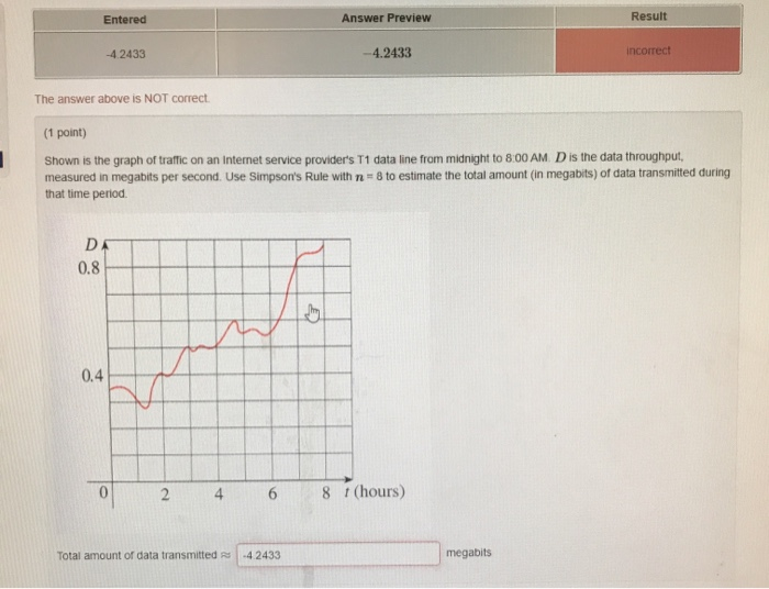Solved Entered Answer Preview Result -42433 - 4.2433 | Chegg.com