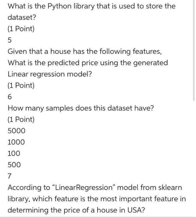 Solved What is the Python library that is used to store the | Chegg.com