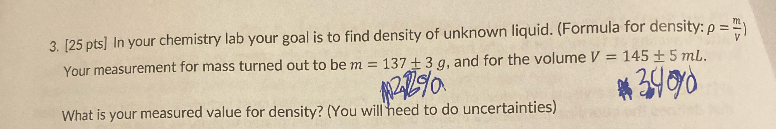 Solved [25 ﻿pts] ﻿In your chemistry lab your goal is to find | Chegg.com
