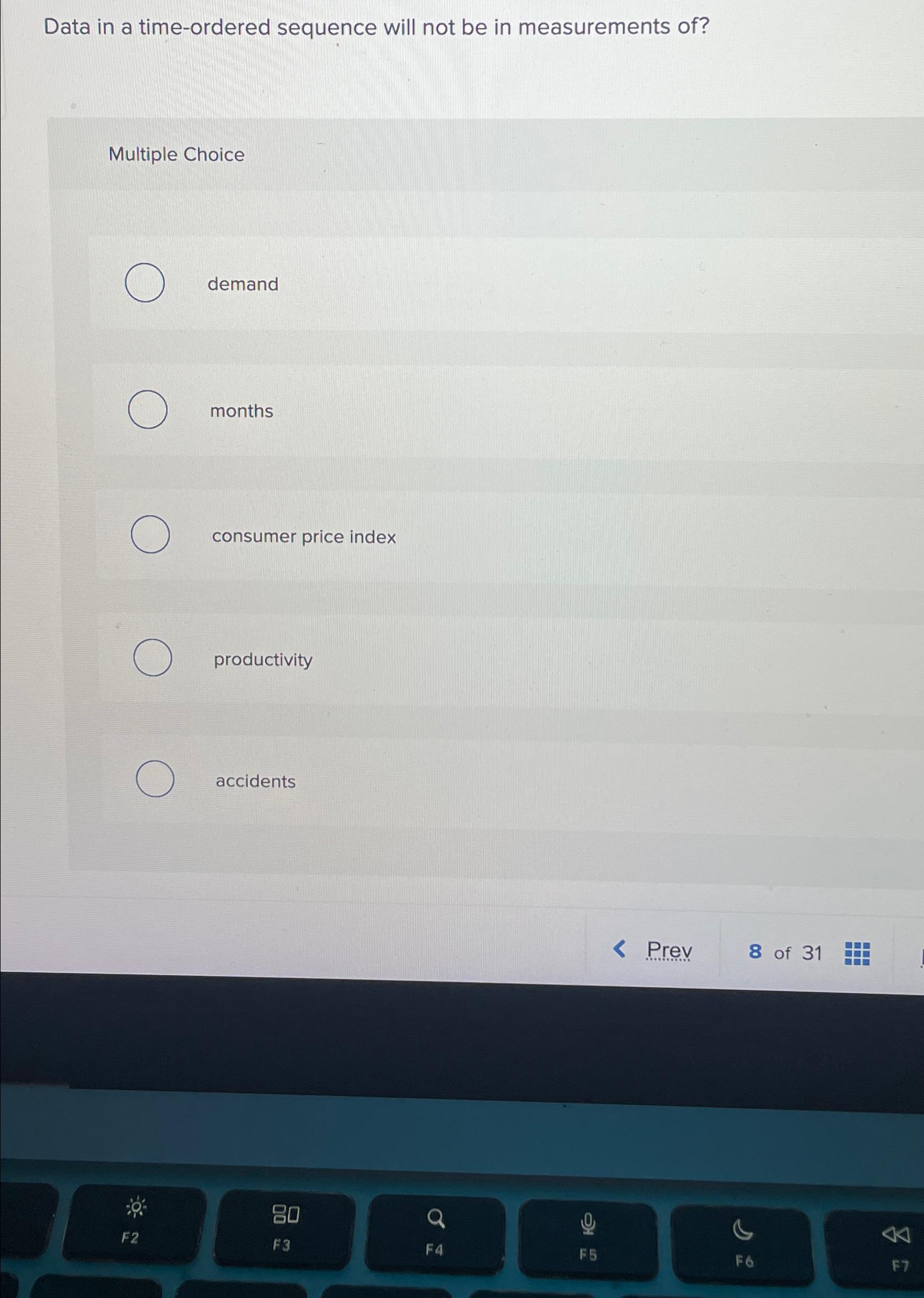 Solved Data in a time-ordered sequence will not be in | Chegg.com