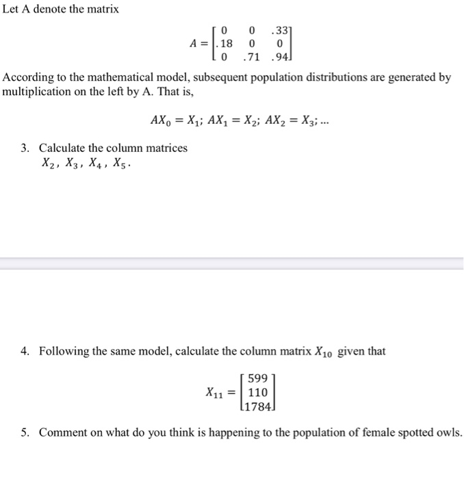 Solved Let A denote the matrix ro 0 .33 A = 1.18 0 0 0 | Chegg.com