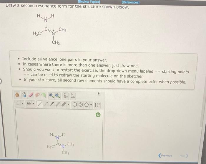Solved (Review Toples) (References) Draw a second resonance | Chegg.com