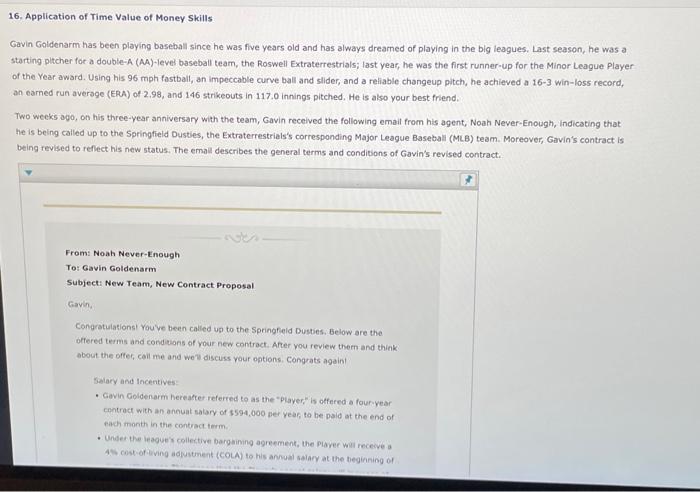Solved Gavin Goldenarm's Contract Evaluation WorksheetI've | Chegg.com