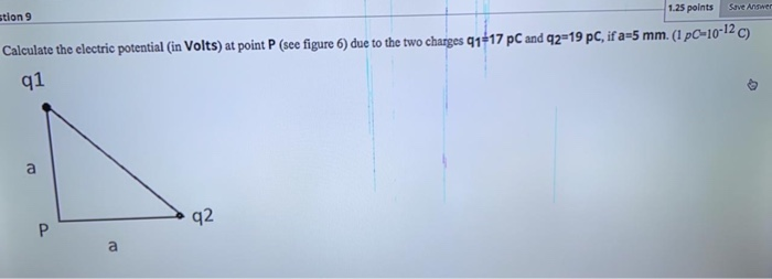 Solved 1.25 points Save Answer stion 9 Calculate the | Chegg.com
