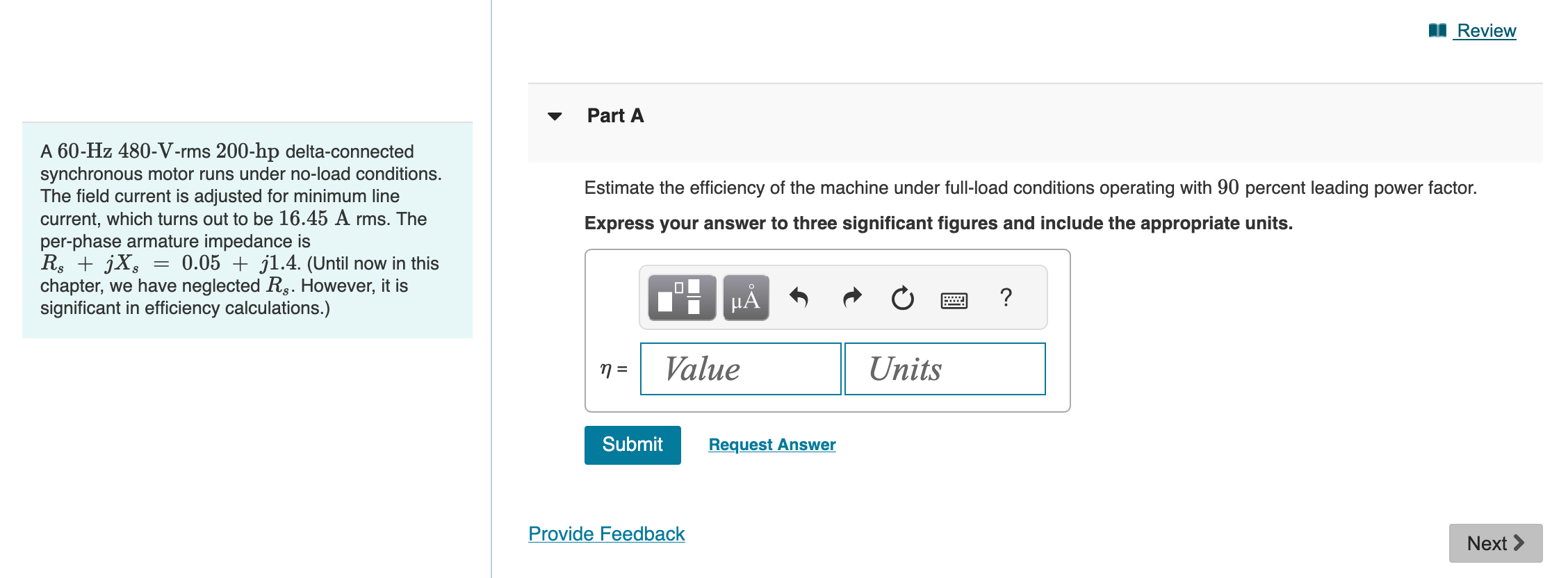 Solved Part AA 60-Hz480-V-rms200-hp | Chegg.com