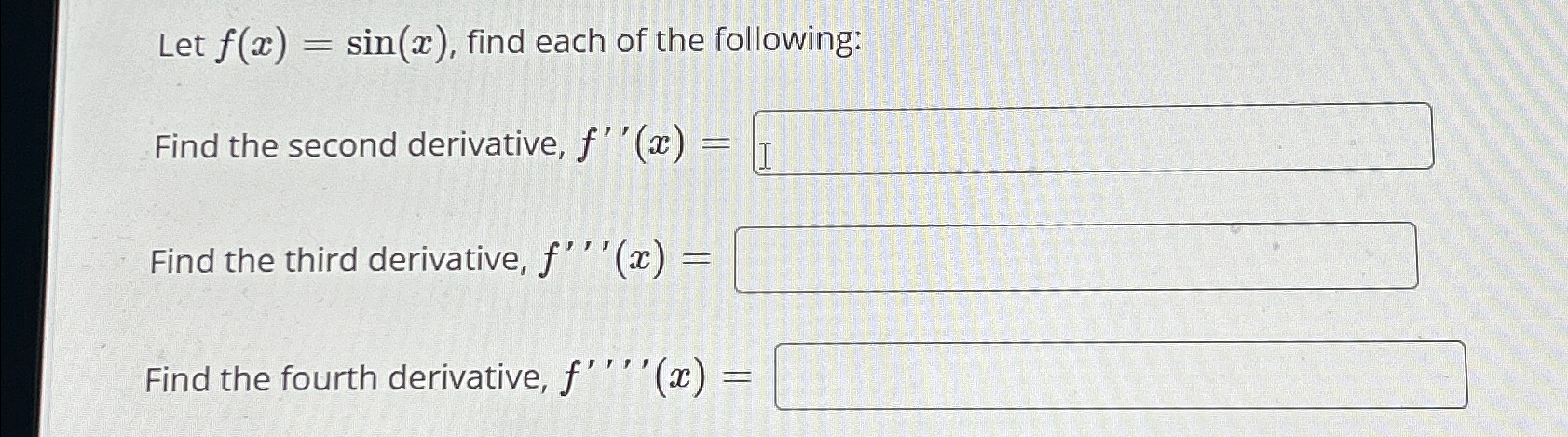 Solved Let F X Sin X ﻿find Each Of The Following Find The