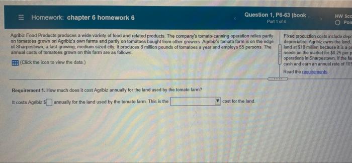 Solved III Homework: chapter 6 homework 6 Question 1, P6-63 | Chegg.com