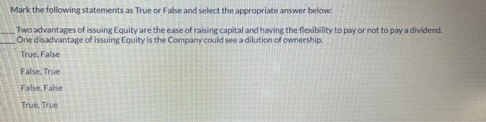 Solved Mark the following statements as True or False and | Chegg.com