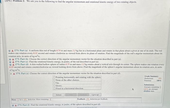 Solved 33\%) Problem 2: We ask you in the following to find | Chegg.com